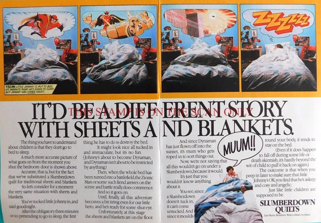 VINTAGE SLUMBERDOWN BED Quilts ADVERT Original 1980 Print Ad 703/50 £2. ...