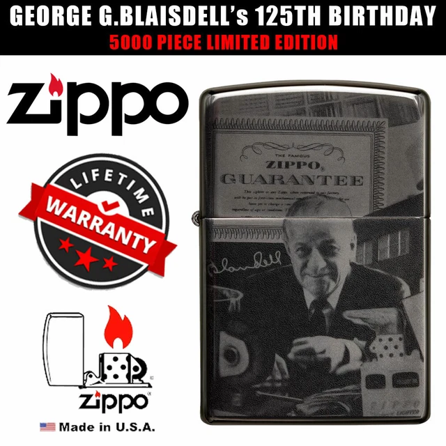 ZIPPO GEORGE G.BLAISDELL'S 125th Birthday LIMITED EDITION Lighter Collectible $129.99 - PicClick AU