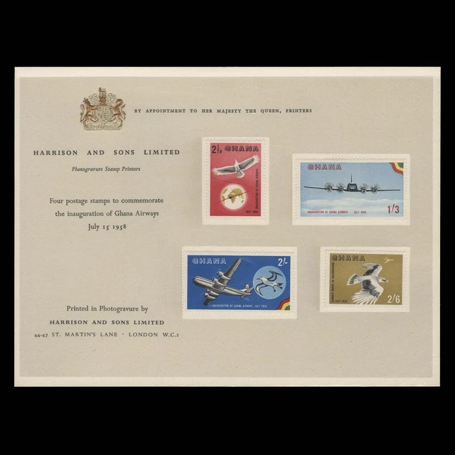 GHANA 1958 INAUGURATION of Ghana Airways presentation card £30.00 ...