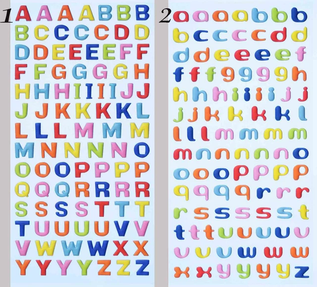ABC ALPHABET BUCHSTABEN Schulanfang Design-Softy-Sticker Geburtstag ...