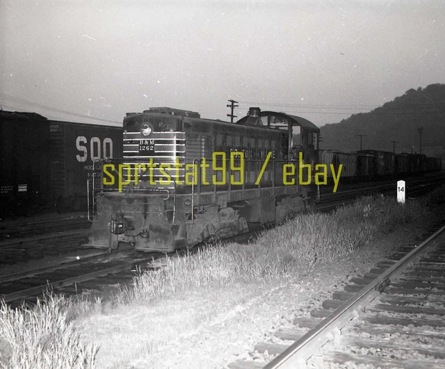 LOCOMOTIVE BM BOSTON & Maine Alco S2 #1262 - Négatif ferroviaire ...