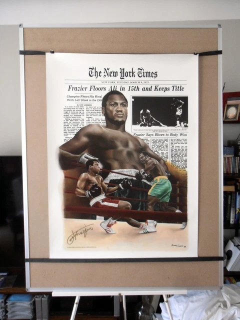 MUHAMMAD ALI VS JOE FRAZIER (1) FOTC: Joe Frazier Signed Boxing Art ...