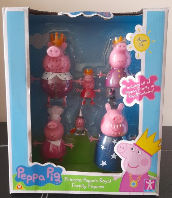 PEPPA PIG PRINCESS Peppa's Royal Family Figures Grandad Wizard King ...