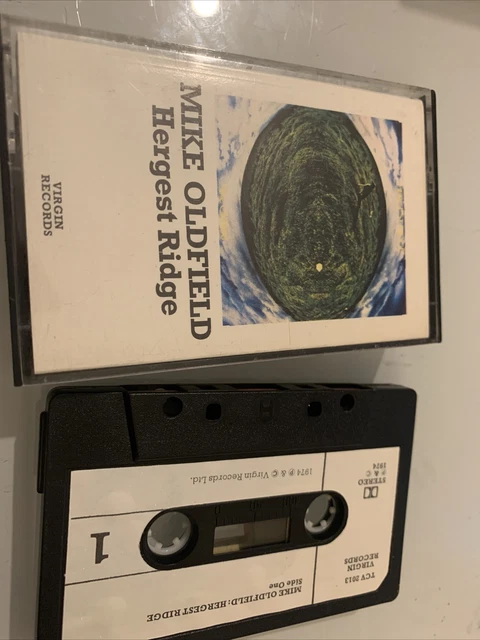 MIKE OLDFIELD HERGEST Ridge Cassette Tape Original 1974 Paper Label ...