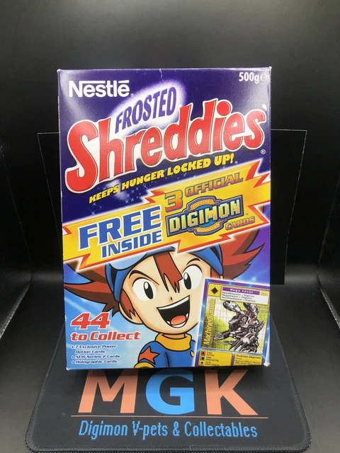 DIGIMON FROSTED SHREDDIES 2001 Kelloggs Breakfast Cereal Box Empty ...
