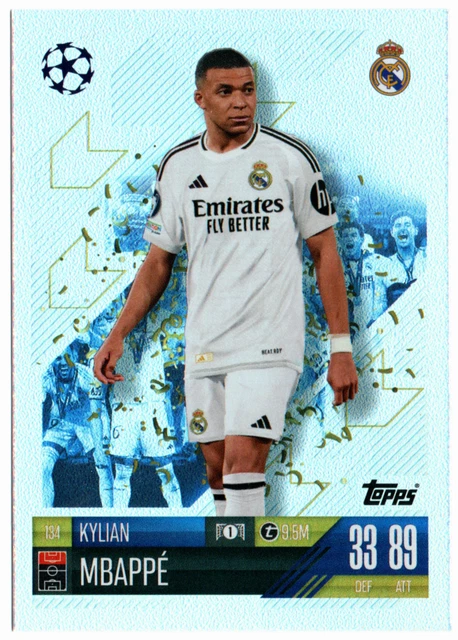 TOPPS MATCH ATTAX CL 24/25 2024/2025 Kylian Mbappe Base 134 EUR 1,00 ...