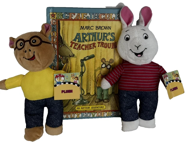 ARTHUR'S TEACHER TROUBLE Marc Brown 1986 HC Arthur & Baxter Bunny Plush ...