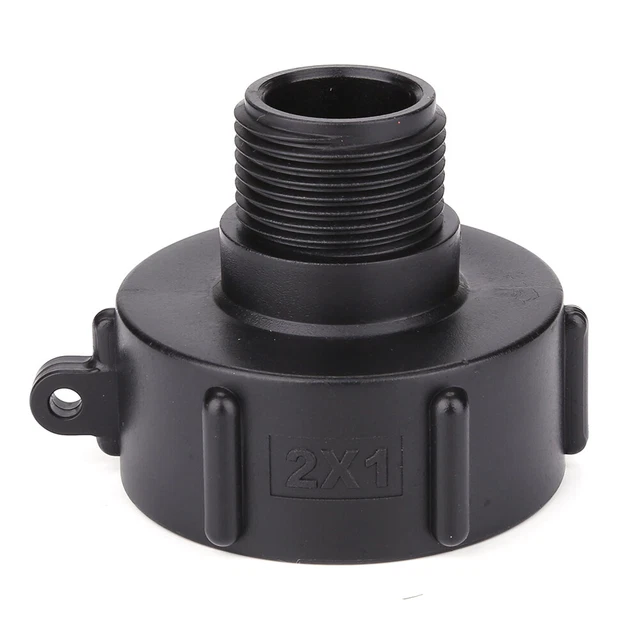 PLASTIC IBC TANK Fittings Coarse Threaded Cap Water Tap Adapter (2x1 ...