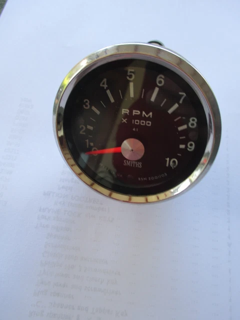 VINTAGE ORIGINAL SMITHS Rev Counter - Tachometer - 60Mm New Old Stock £ ...