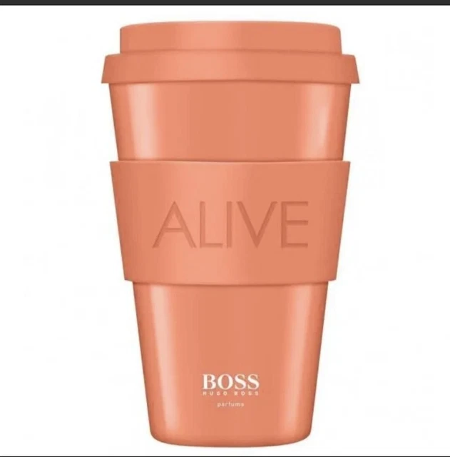 HUGO BOSS PARFUMS Alive Limited Edition Rare Travel Coffee Ceramic Mug ...