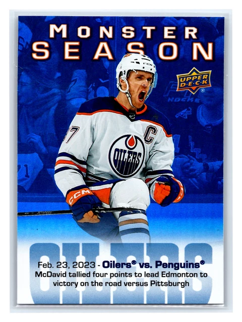 2023-24 UPPER DECK #MS-59 Connor McDavid Monster Season EUR 3,86 ...