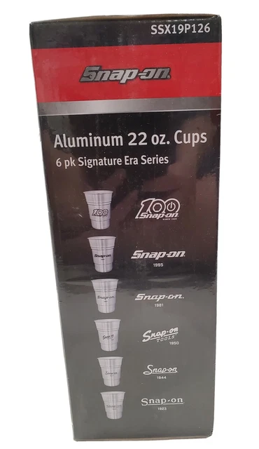 SNAP ON 6 pk Signature Era Series Aluminum 22 oz. Cups 1923 - Present ...