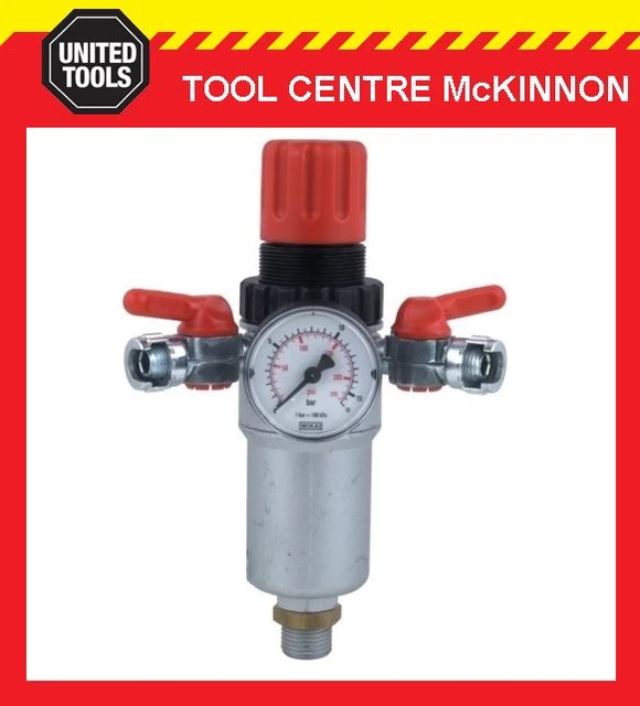AIR COMPRESSOR TANK Mount Twin Outlet 3/8” Bsp Filter Regulator – Made ...