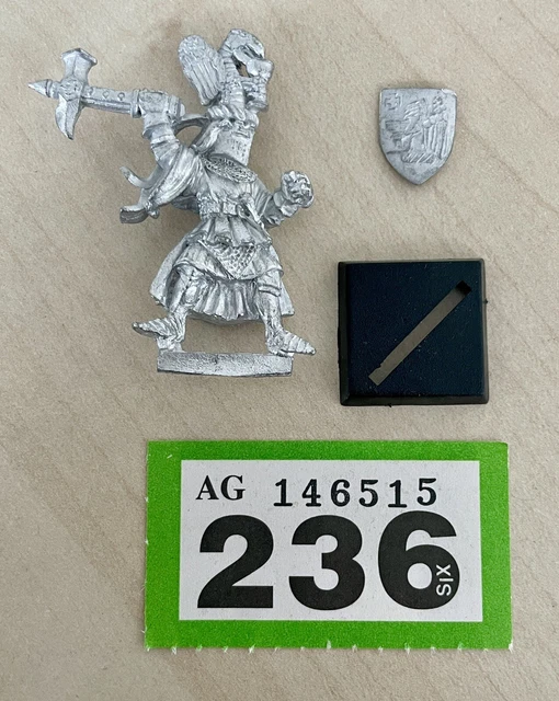 WARHAMMER FANTASY BRETONNIAN Grail Knight Hero On Foot Metal Citadel ...