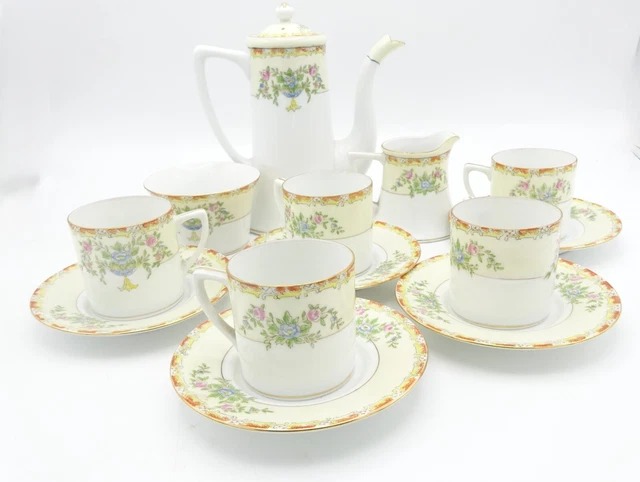 ANTIQUE JAPANESE NORITAKE Porcelain Coffee Set £49.95 - PicClick UK