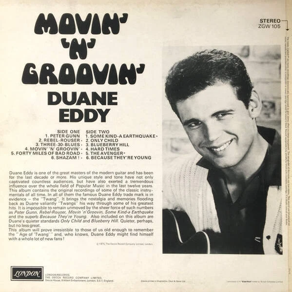 DUANE EDDY - Movin' 'N' Groovin' (Vinyle) EUR 7,44 - PicClick FR
