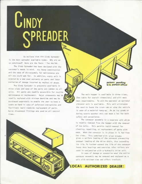 EQUIPMENT DATA SHEET - Elgin - Cindy Spreader - Truck Bed Sand Salt ... EQUIPMENT DATA SHEET - Elgin - Cindy Spreader - Truck Bed Sand Salt ...