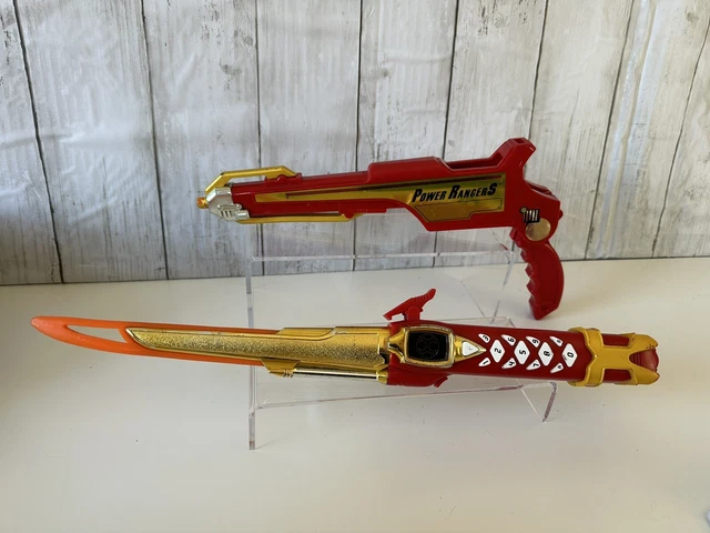 POWER RANGERS 2002 Ninja Storm Red Edition Gun Blaster Samurai Sword ...