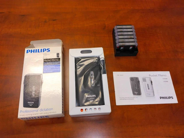 PHILIPS CLASSIC 388 mini-cassette recorder | 6 Philips mini cassettes ...