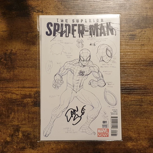 SUPERIOR SPIDER-MAN 1 Ed Mcguiness Sketch Variant Signed Dan Slott £50. ...