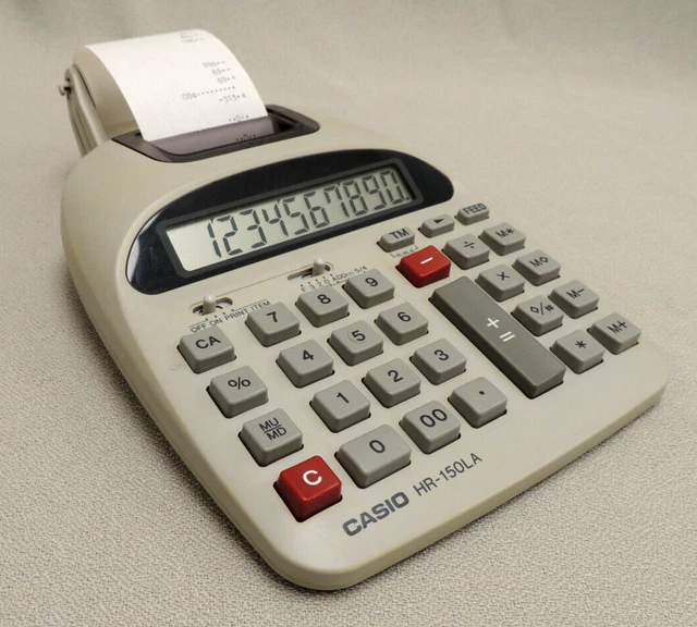 CASIO - DESK Top Calculator Printer - LCD 10-Digit Display - HR-150LA ...