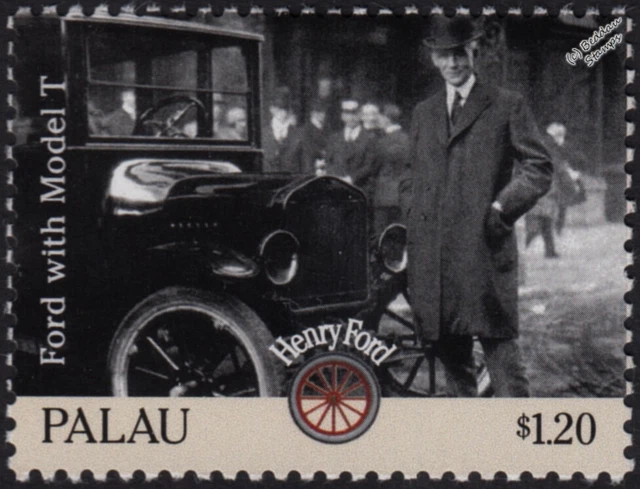 HENRY FORD & FORD Model T Car Automobile Stamp (2013 Palau) £1.39 ...