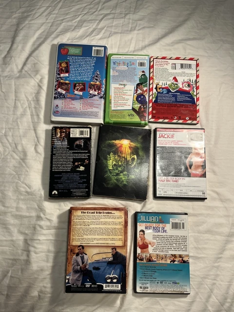 SET OF 8 (DVDs & VHSs): Barney The Wiggles Grinch Alien Route 66 & More ...