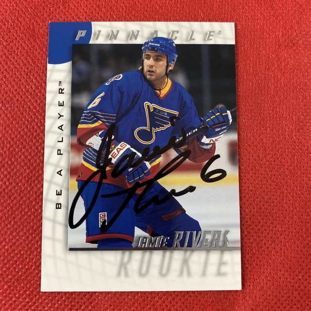 1997-98 PINNACLE BE A Player Hockey #231 Jamie Rivers autographe signé ...