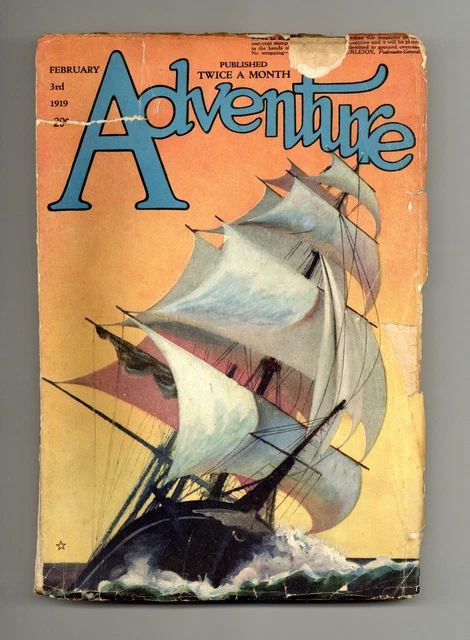 ADVENTURE PULP/MAGAZINE FEB 3 1919 Vol. 20 #3 FR/GD 1.5 £43.31 ...