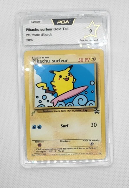CARTE POKEMON 2000 World Collection Pikachu Surfeur PROMO #28 PCA 9 ...