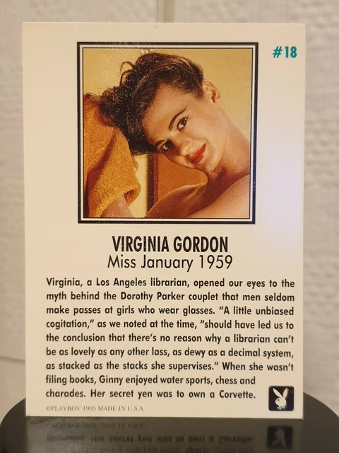 CARTE PLAYBOY VIRGINIA Gordon # 18 Miss January 1959 EUR 3,00 - PicClick FR