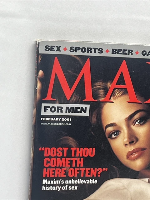 MAXIM MAGAZINE FEBRUARY 2001 Denise Richards Monica Bellucci Matthew ...