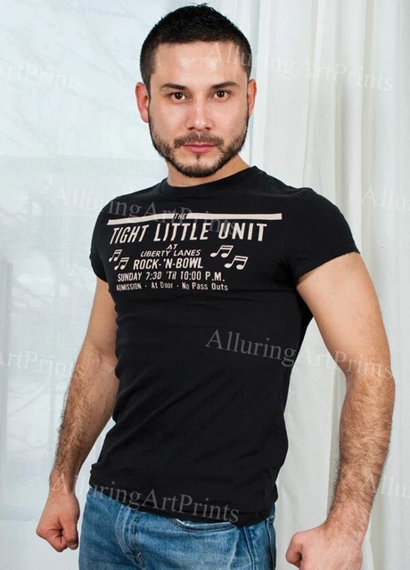 D.O MALE MODEL Print Muscular Handsome Beefcake Shirtless Hairy Hunk ...