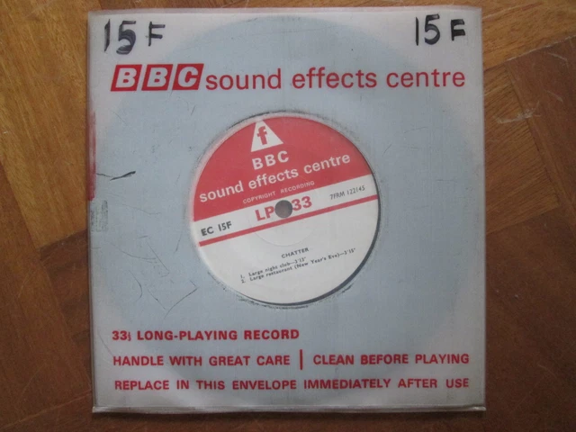 RARE - BBC Sounds Effects EC 15F - Chatter - 7" 33rpm £9.99 - PicClick UK