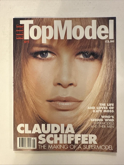 ELLE TOP MODEL (UK) Mag 1994 CLAUDIA SCHIFFER, KATE MOSS PREMIERE Issue ...