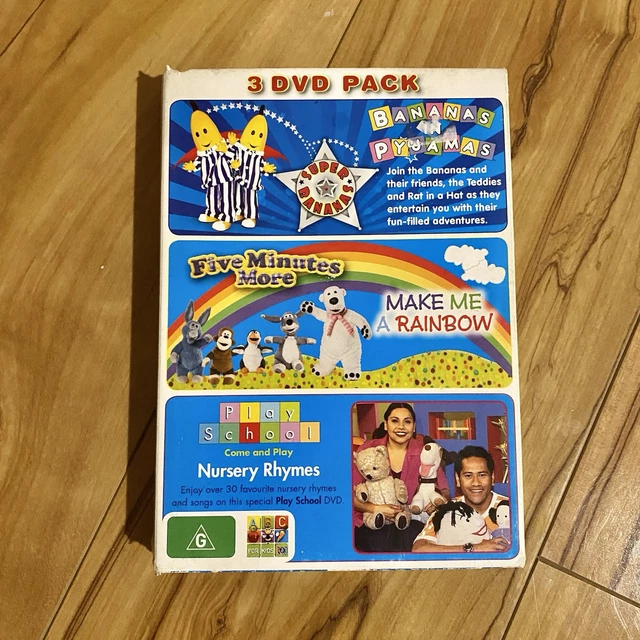 ABC FOR KIDS 3 DVD Pack: Bananas In Pyjamas - Five Minutes More - Play ...