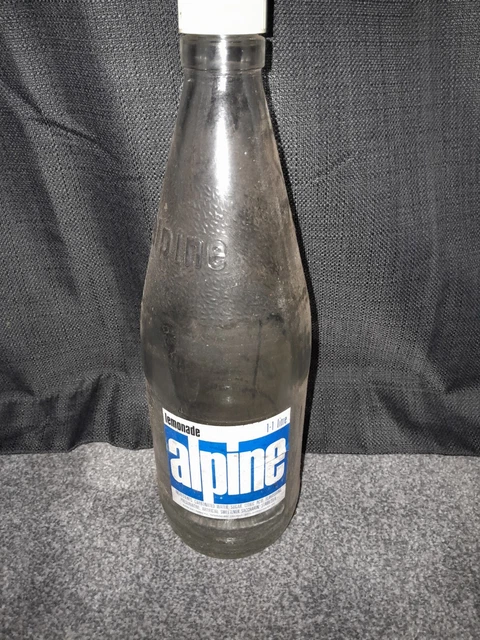 ALPINE SOFT DRINKS Pop Glass Bottle Vintage Retro 1980s Maxi Pops Lemonade EUR 4,67 - PicClick IT