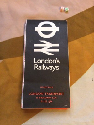 LONDON TRANSPORT RAILWAYS And Underground Map 1975 Railways £11.99 ...