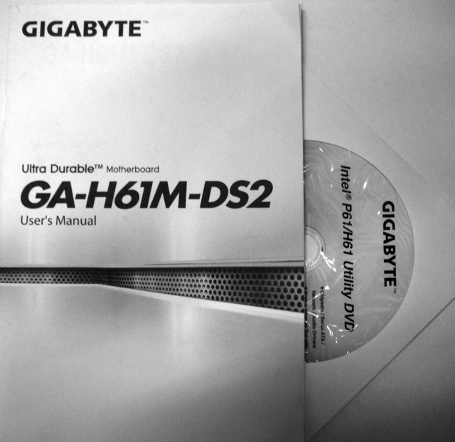 GIGABYTE GA-H61M-DS2 CD DRIVER + MANUAL x Main Board Motherboard £4.79 ...