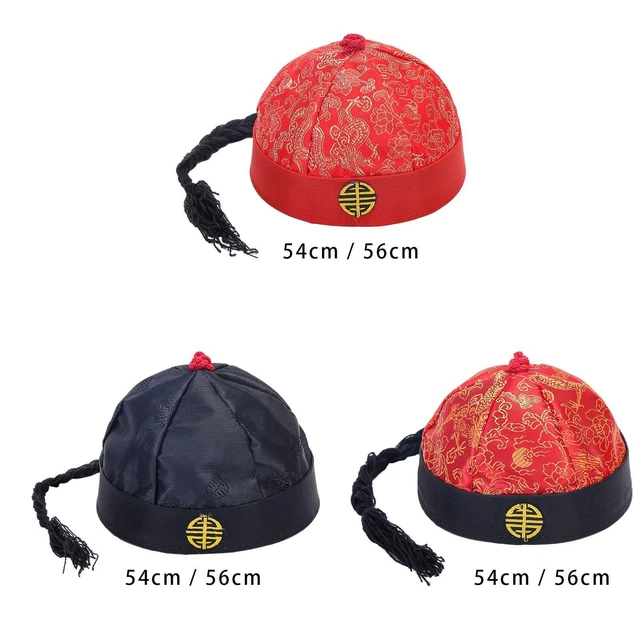 CHINESE ORIENTAL HAT, Chinese Emperor Hat, Silk Landlord Hat, Asian ...
