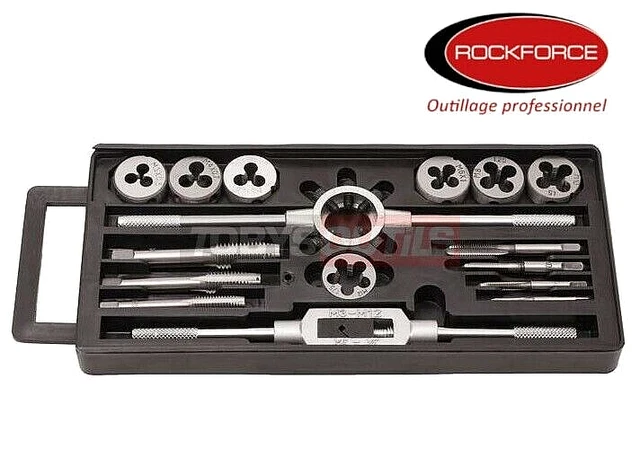 JEU DE TARAUDS à main et filières métriques HSS : M3 M4 M5 M6 M8 M10 M12 PD016-1 EUR 24,99 ...