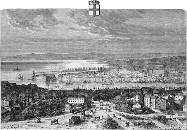 MARSEILLE ET LE VIEUX-PORT au 19e siècle - Gravure du 19e siècle EUR 25 ...