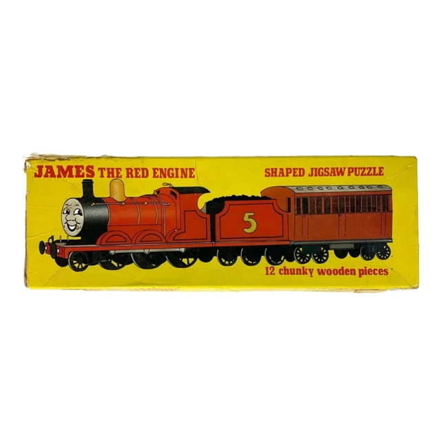 VINTAGE JAMES THE Red Engine 12 Piece Wooden Puzzle - Michael Stanford ...