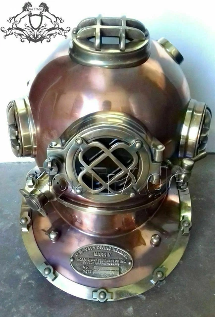 ANTIQUE U.S NAVY Maritime Collectible Brass Vintage Mark V Diving ...
