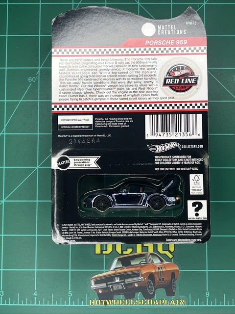 2024 HOT WHEELS Collectors 🔥 RED LINE CLUB RLC EXCLUSIVE 🔥 Porsche 959 - Blue $50.89 - PicClick CA