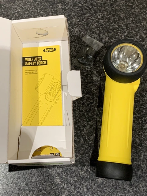 WOLF ATEX RIGHT Angled Safety torch IECEx BRAND NEW IN BOX £25.00 ...