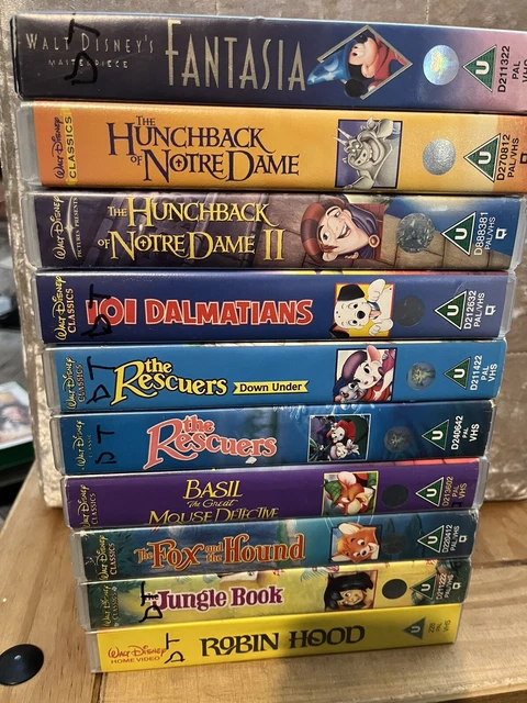DISNEY VHS TAPES X 10 COLLECTION Video Bundle joblot- Animals FILMS ...