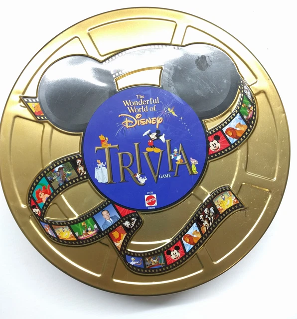 WALT DISNEY THE Wonderful World of Disney Trivia Game Gold Tin 100% ...