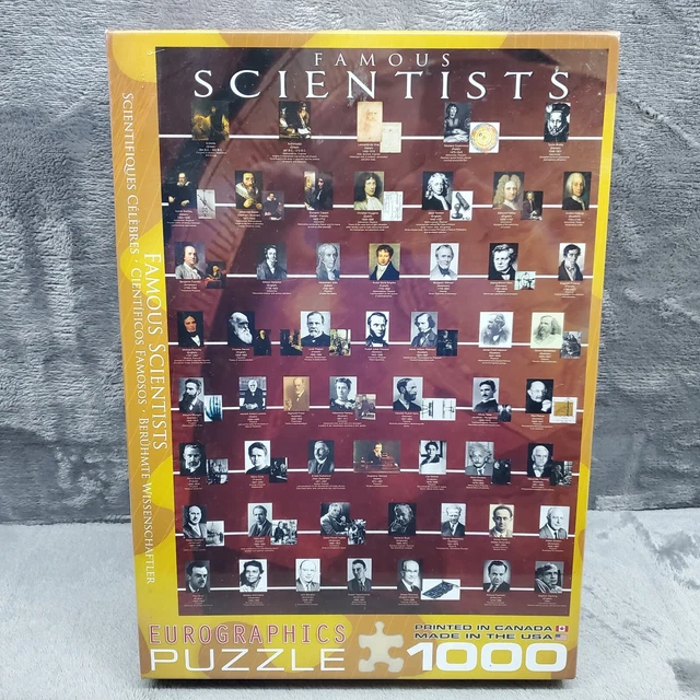 FAMOUS SCIENTISTS 1000 Piece Jigsaw Puzzle by Eurographics Brand New ...