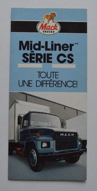 1985 MACK TRUCKS Mid-Liner CS Series? dealer brochure - French $25.00 ...